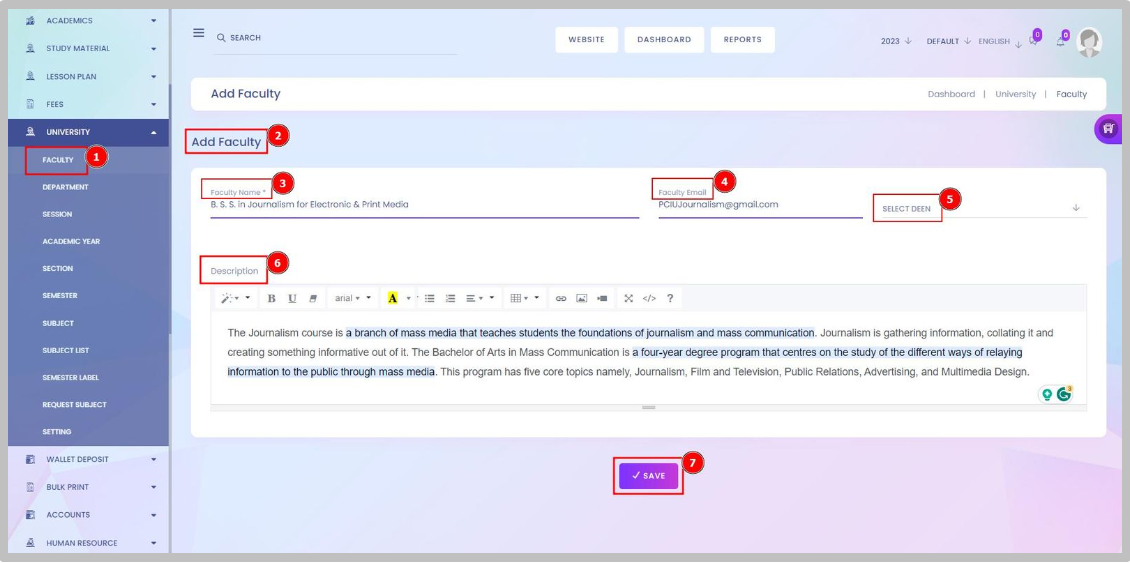 Aorasoft Helpdesk How To Work University Module In Infixedu