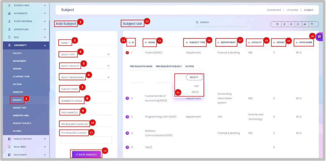 Aorasoft Helpdesk How To Work University Module In Infixedu