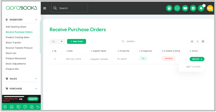 How to receive a product purchase | Aorasoft HelpDesk