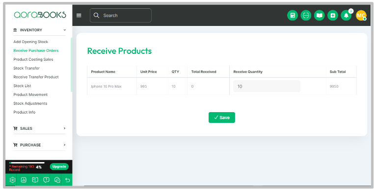 How to receive a product purchase | Aorasoft HelpDesk