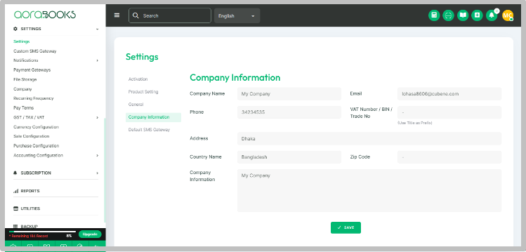 How to manage Settings | Aorasoft HelpDesk