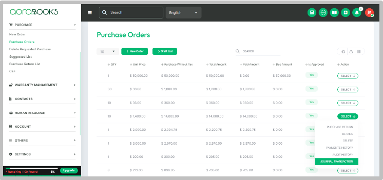 How to see payment history, audit history, and journal transactions | Aorasoft HelpDesk