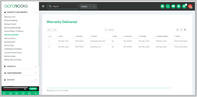 Where is the product ready to deliver and where is the delivered product | Aorasoft HelpDesk