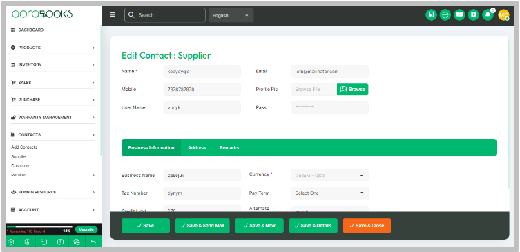 How to create a supplier and how to edit, view details, and delete it | Aorasoft HelpDesk